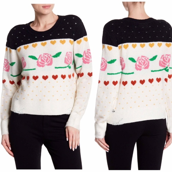 Wildfox | Sweaters | Wildfox Rose Fair Knit Sweater Vintage Lace | Poshmark